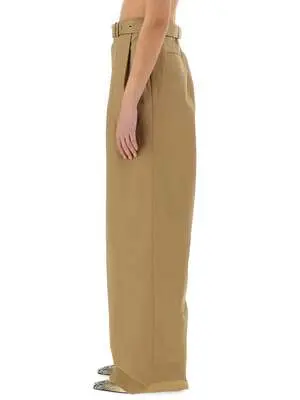 Dries Van Noten Wide-leg Belted Pants - Cream