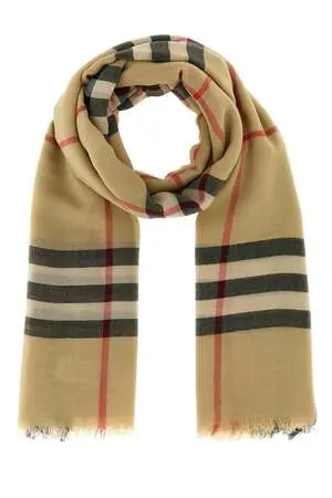 Burberry Embroidered Wool Scarf - Multicolor