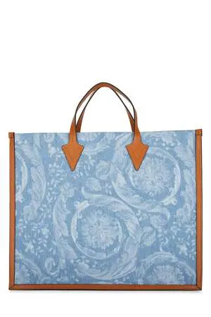 Versace Logo Print Tote Bag