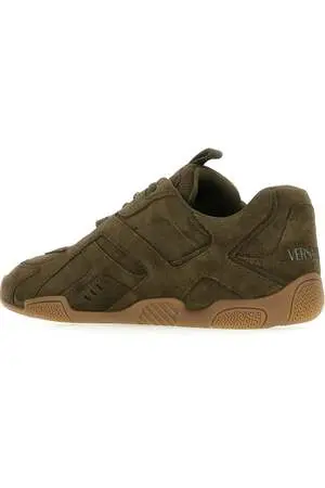 Versace Suede Low Top Sneakers - Multicolor