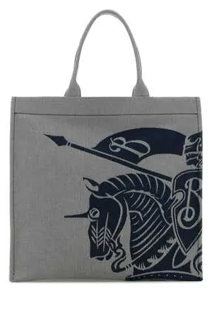 Burberry Embroidered Canvas Shopping Bag - Multicolor