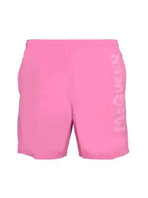 Alexander McQueen Logo Print Swimsuit - Pink