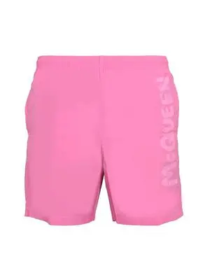 Alexander McQueen Logo Print Swimsuit - Pink