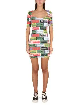 Kenzo Bodycon Dress Labels - Multicolor