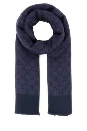 Gucci Embroidered Wool Blend Foulard - Multicolor