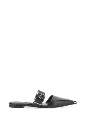 Alexander McQueen Leather Mules - Black