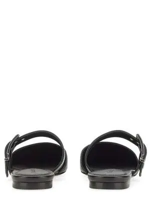 Alexander McQueen Leather Mules - Black