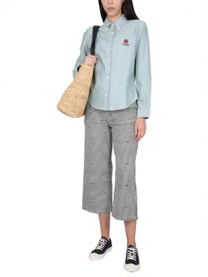 Kenzo Cropped Fit Jeans - Blue