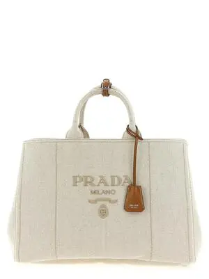 Prada Extra Large Jardinière Shopping Bag - Cream