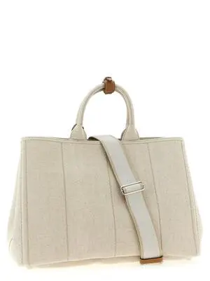 Prada Extra Large Jardinière Shopping Bag - Cream
