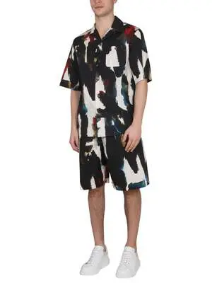Alexander McQueen Bermuda With Logo Print