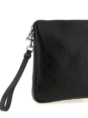 Gucci Gg Emblem' Medium Shoulder Bag - Black