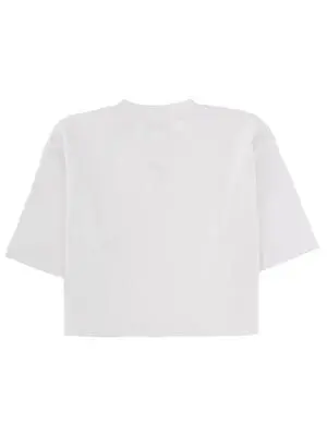 Off-White Cropped T-shirt With Logo