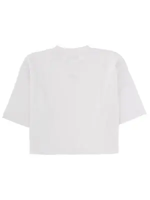 Off-White Cropped Logo T-shirt - White