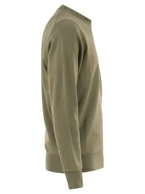 Stone Island Regular Fit Crew Neck Sweatshirt With Raglan Sleeves