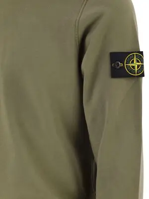 Stone Island Regular Fit Crew Neck Sweatshirt With Raglan Sleeves
