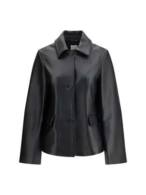 TOTEME Grained Leather Jacket - Black