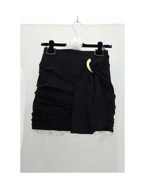 Celine Draped Mini Skirt - Black