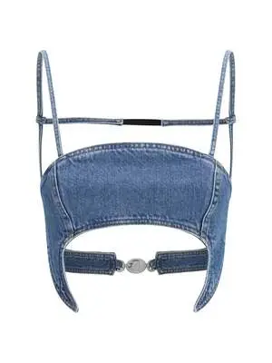 MARINE SERRE Denim Moon Top - Blue
