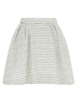 Alessandra Rich Tweed Skirt - White