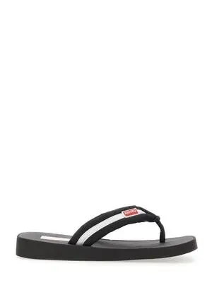 Kenzo Slide Sandal With Logo - Black