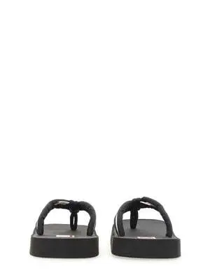 Kenzo Slide Sandal With Logo - Black