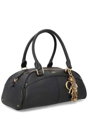 Chloé Leather Bowling Bag - Black