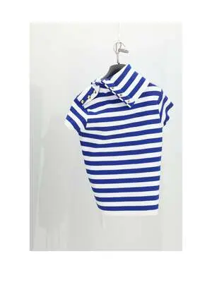 Celine High Neck Striped Top - Multicolor
