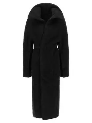 Rick Owens Dracucollar Belted Coat - Black