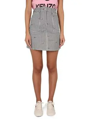Kenzo Miniskirt With Print - Blue