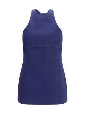 Miu Miu Short Cotton Dress - Blue