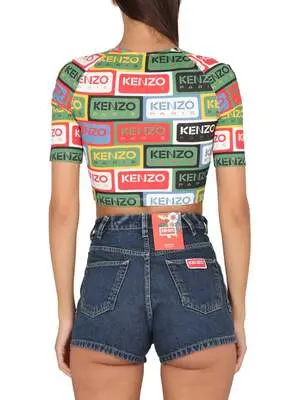 Kenzo Graphic Crop Top - Multicolor