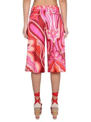 Etro Silk And Cotton Bermuda Shorts