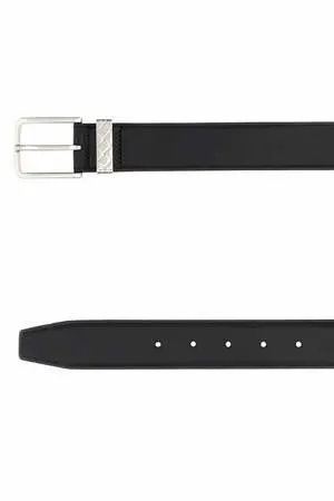Bottega Veneta Leather Intreccio Loop Belt - Black