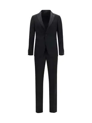 Tagliatore Single-breasted Virgin Wool Suit - Black