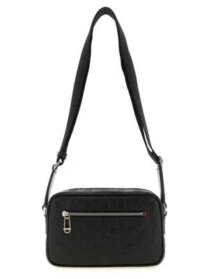 Gucci Gg Emblem' Small Crossbody Bag - Black