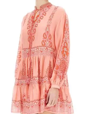 Etro Printed Mini Dress - Pink