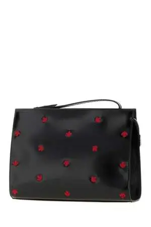 Dsquared2 Leather Maple Leaf Clutch