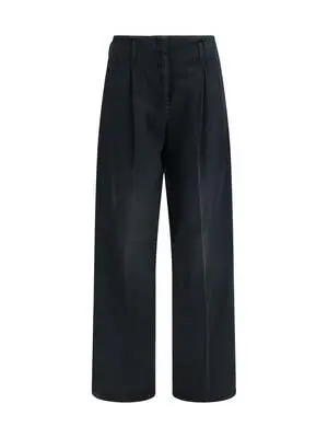 GOLDEN GOOSE Cotton Denim Pants - Black