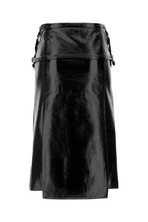 COURREGES Glossed Belted Skirt - Multicolor
