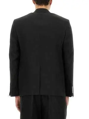 Dolce & Gabbana Linen Double-breasted Jacket - Black