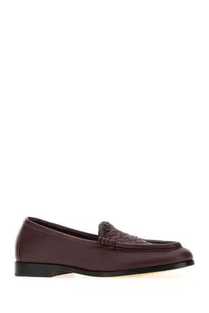 Bottega Veneta Leather Silenzio Loafers - Red