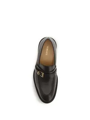 Versace Leather Loafers With Medusa Accessory