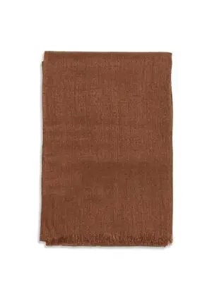 Brunello Cucinelli Silk And Cashmere Scarf - Brown