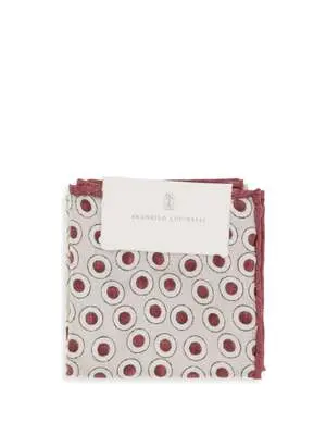Brunello Cucinelli Silk Pocket Square - Red