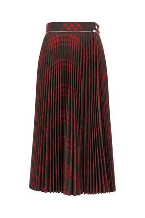 Burberry Pleated Midi Skirt - Multicolor