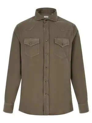 Brunello Cucinelli Corduroy Shirt - Green