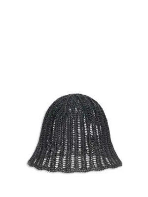 Brunello Cucinelli Techno Raffia Hat - Black