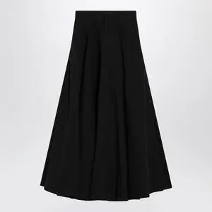 Balenciaga Cotton Ripstop Godet Maxi Skirt - Black