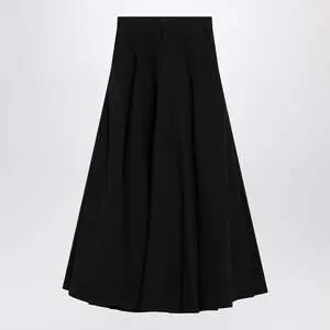 Balenciaga Cotton Ripstop Godet Maxi Skirt - Black